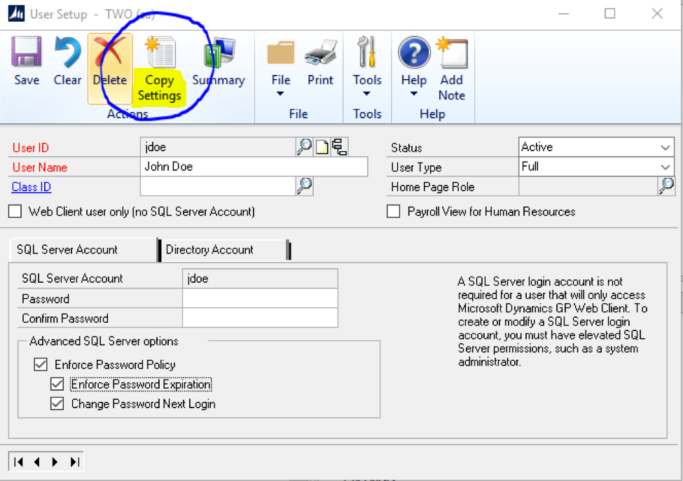Dynamics GP Tips & Tricks: User Setup - Boyer & Associates