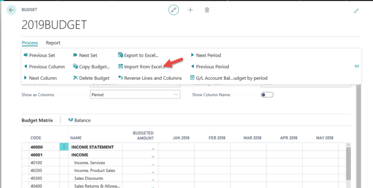 How to create a GL Budget in Business Central - Boyer & Associates