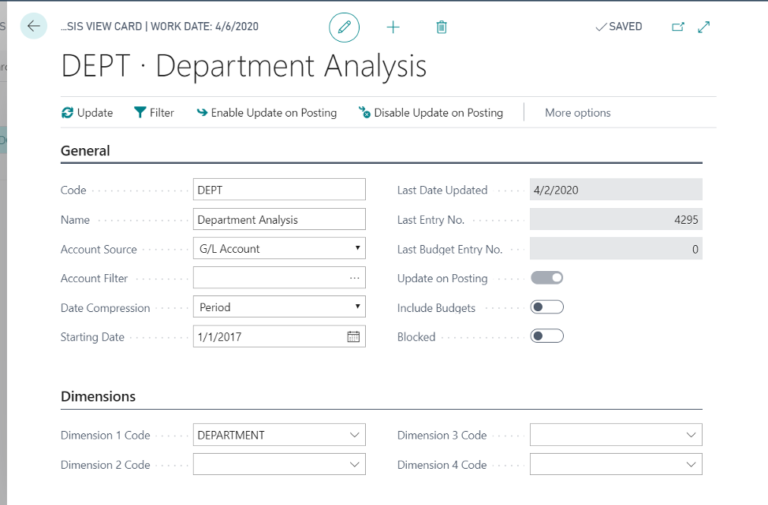 Set up Reporting by Dimensions in Business Central - Boyer & Associates