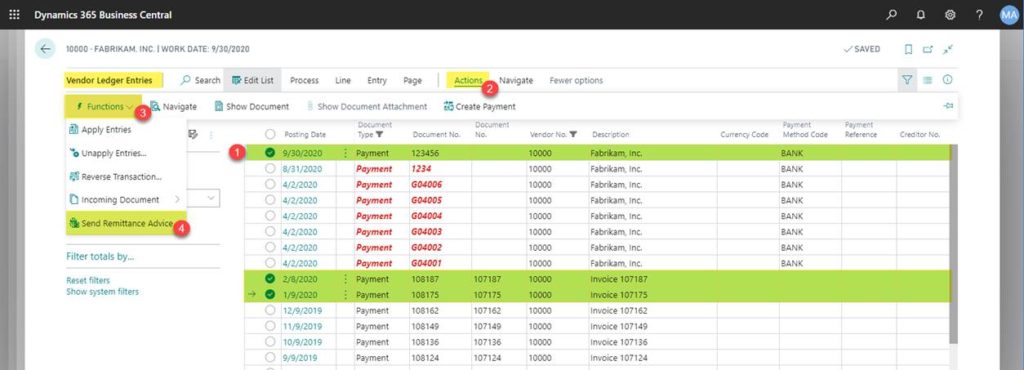 How to print Remittance Advice report in Business Central - Boyer ...