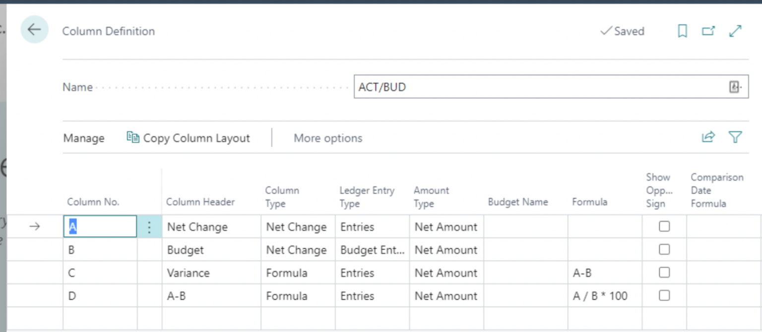 Business Central Account Schedules now called Financial Reports - Boyer ...