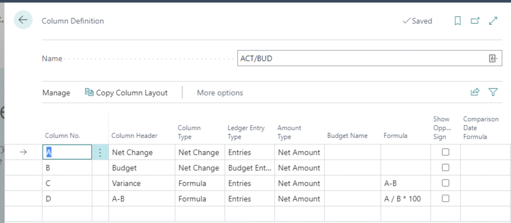 Business Central Account Schedules now called Financial Reports - Boyer ...