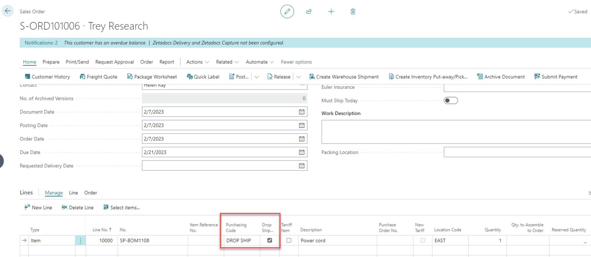 How to set up and use drop shipping in Business Central - Boyer ...