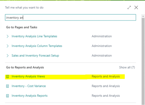 How to Set up an Inventory Analysis Report in Business Central - Boyer ...